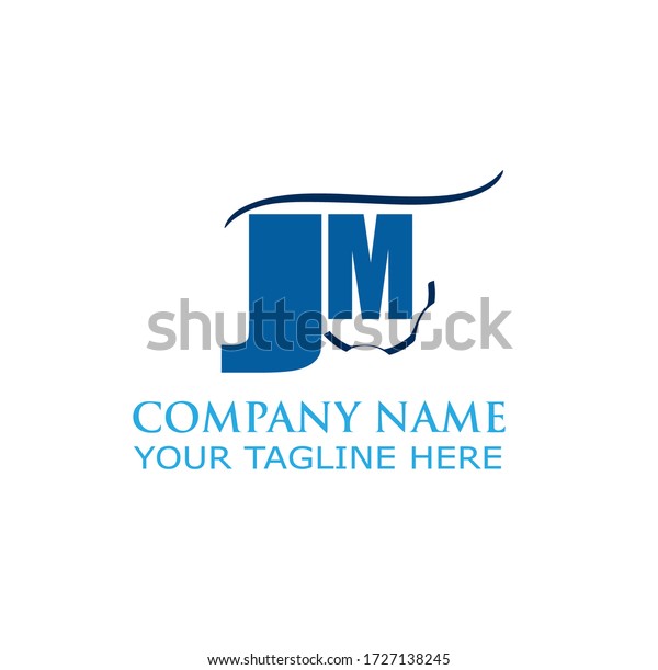 Word Jm Logo Design Template Stock Vector (Royalty Free) 1727138245 ...