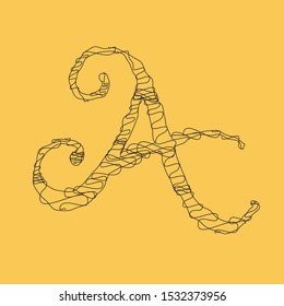 Word Line Art Sketch Scribble Vector Stock Vector (Royalty Free ...