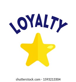 Word Loyalty On White Background Star Stock Vector (Royalty Free ...
