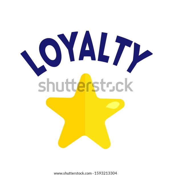 Word Loyalty On White Background Star Stock Vector (Royalty Free ...