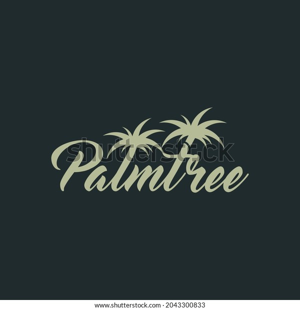 Word Mark Logo Two Palm Trees Stock Vector (Royalty Free) 2043300833 ...