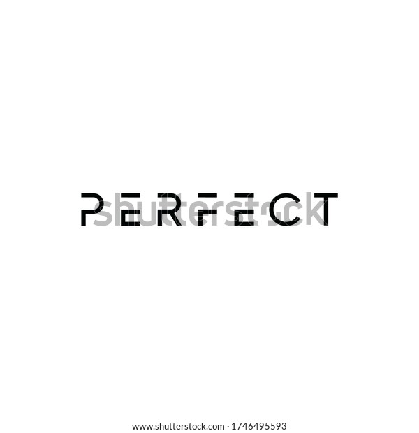 Word Mark Perfect Minimalist Logo Simple Stock Vector (Royalty Free ...