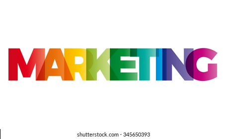 Word Marketing Vector Banner Text Colored Stock Vector (Royalty Free ...