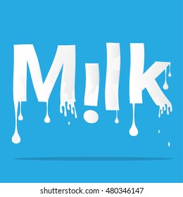 Word Milk On Blue Background Stock Vector (Royalty Free) 480346147 ...