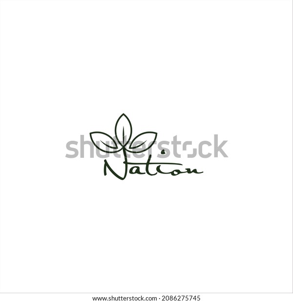 Word Nation Logo Vector Template Leaf Stock Vector (Royalty Free ...