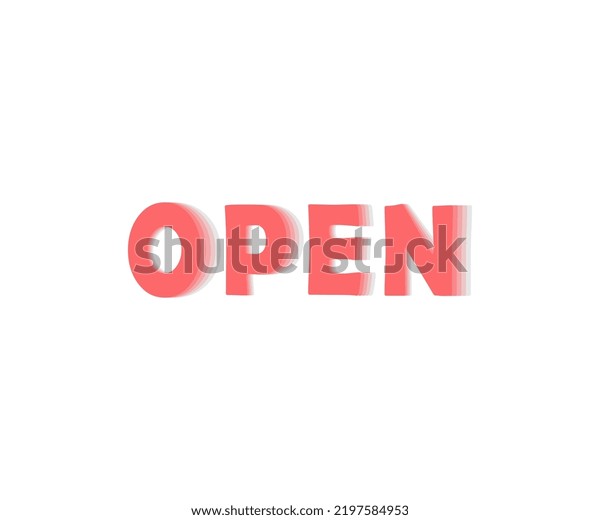 Word Open Graphic Image Letters Overlapping Stock Vector (Royalty Free ...