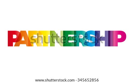 Word Partnership Vector Banner Text Colored Stock Vector (Royalty Free ...