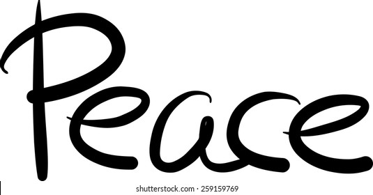 Word Peace Stock Vector (Royalty Free) 259159769 | Shutterstock