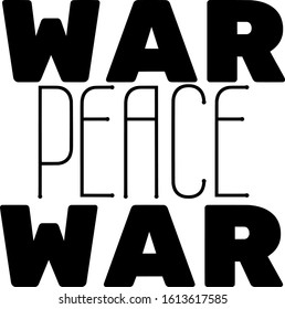 Word Peace Between Words Warvector Stock Vector (Royalty Free ...