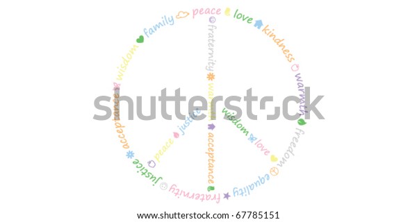 Word Peace Sign Stock Vector (Royalty Free) 67785151 | Shutterstock