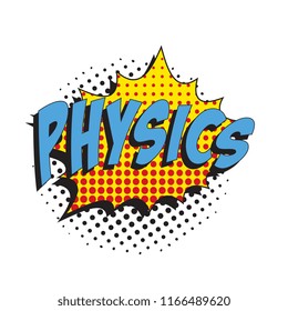 Word Physics Colorful Retro Comic Speech Stock Vector (Royalty Free ...