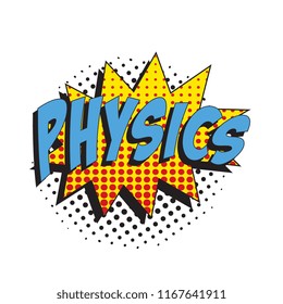 Word Physics Colorful Retro Comic Speech Stock Vector (Royalty Free ...