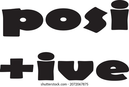 Word Positive On White Background Symbol Stock Vector (Royalty Free ...