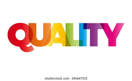 Word Quality Vector Banner Text Colored Stock Vector (Royalty Free ...