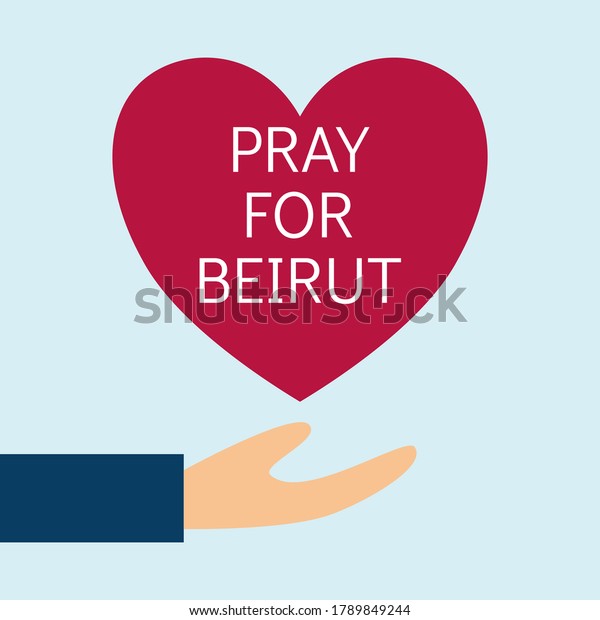 Word Red Heart On Hand Stock Vector (Royalty Free) 1789849244 ...