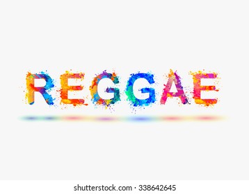 Word Reggae Rainbow Splash Paint Stock Vector (Royalty Free) 338642645 ...