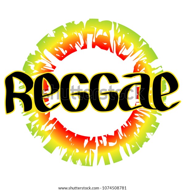 Word Reggae Round Frame Traditional Rastafarian Stock Vector (Royalty ...