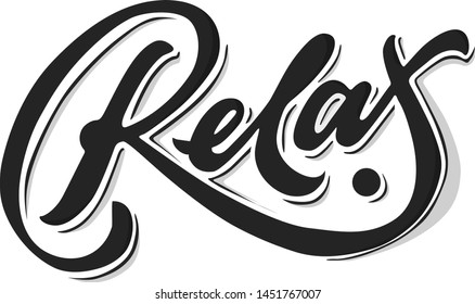 Word Relax Calligraphy Stock Vector (Royalty Free) 1451767007 ...