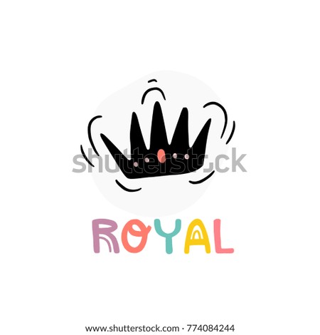 Word Royal Crown Icon Isolated On Stock Vector (Royalty Free) 774084244 ...