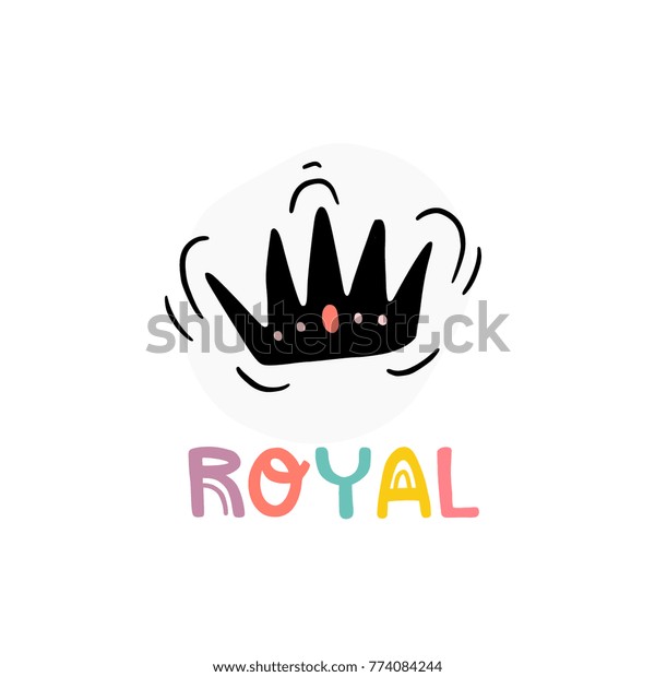 Word Royal Crown Icon Isolated On Stock Vector (Royalty Free) 774084244 ...