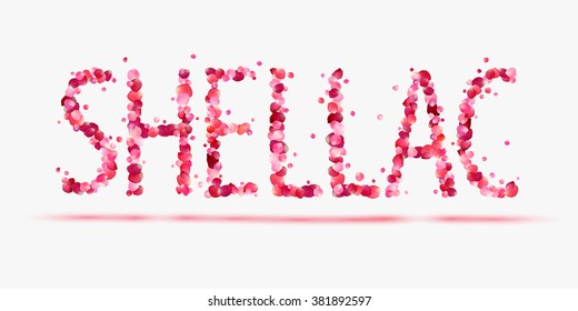 Word Shellac Pink Rose Petals Stock Vector (Royalty Free) 381892597 ...