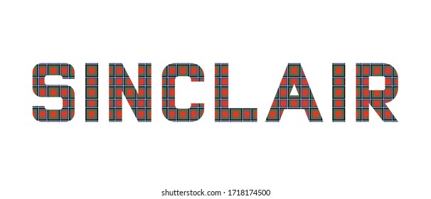 Word Sinclair Composed Letters Sinclair Tartan Stock Vector (Royalty ...