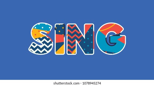 Word Sing Concept Written Colorful Abstract Stock Vector (Royalty Free ...