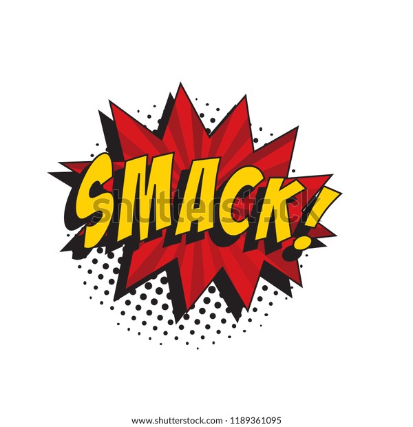 Word Smack Retro Comic Speech Bubble Stock Vector (Royalty Free) 1189361095