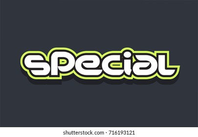 Word Special Text Concept Typography Design Stock Vector (Royalty Free ...