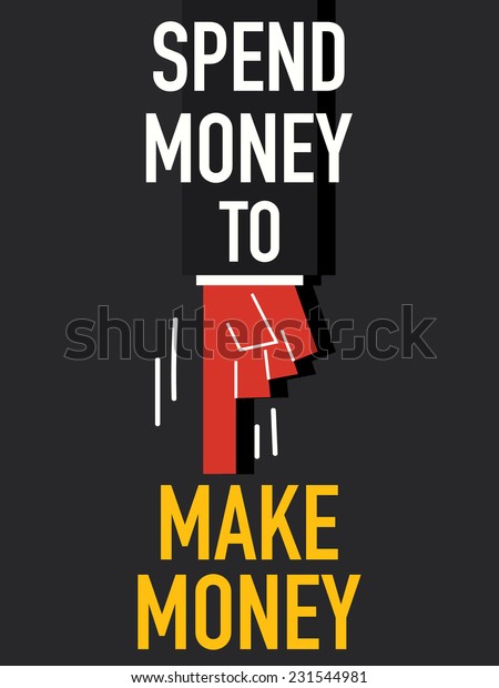 Word Spend Money Stock Vector (Royalty Free) 231544981 | Shutterstock