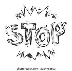 Word Stop Written Middle Splash Symbolizing Stock Vector (Royalty Free ...
