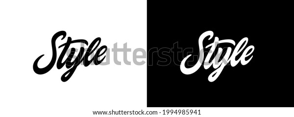 Word Style Hand Lettering Design Tee Stock Vector (Royalty Free ...