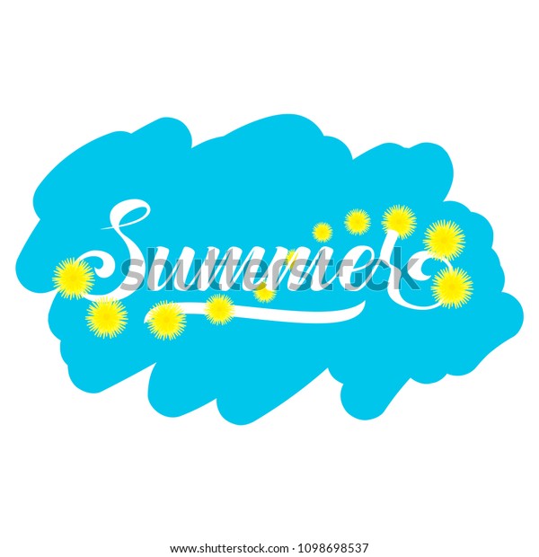 Word Summer Graphic Vector Lettering Illustration Stock Vector (Royalty ...