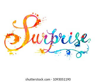 Word Surprise Hand Written Vector Doodle Stock Vector (Royalty Free ...