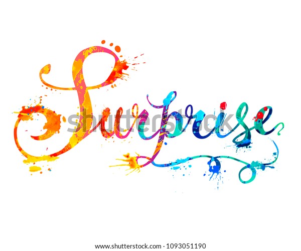 Word Surprise Hand Written Vector Doodle Stock Vector (Royalty Free ...