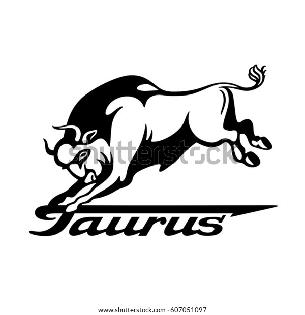 Word Taurus Bull Logo Stock Vector (Royalty Free) 607051097