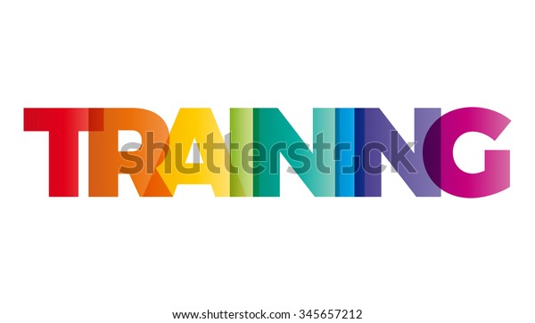Word Training Vector Banner Text Colored Stock Vector (Royalty Free ...