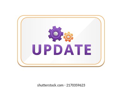 Word Update Gears On White Background Stock Vector (Royalty Free ...