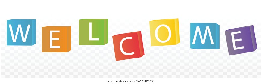 Word Welcome Vector Banner Text Color Stock Vector (Royalty Free ...