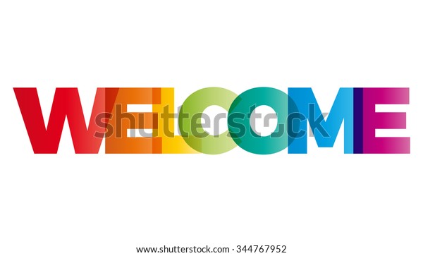 Word Welcome Vector Banner Text Colored Stock Vector (Royalty Free ...