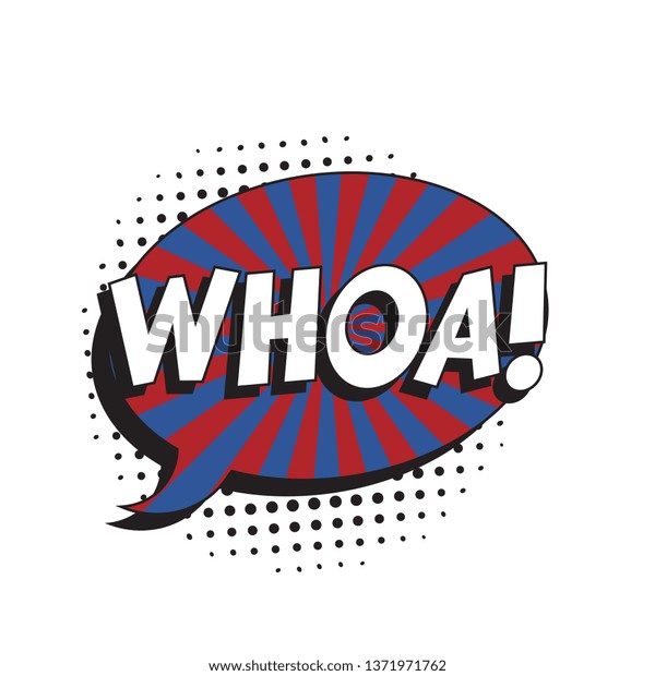 Word Whoa Vintage Comic Speech Bubble: vector de stock (libre de ...