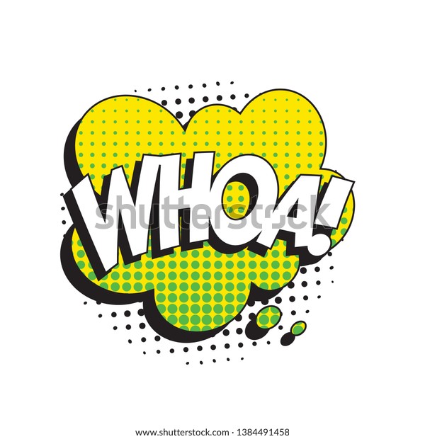 Word Whoa Vintage Comic Speech Bubble Stock Vector (Royalty Free ...