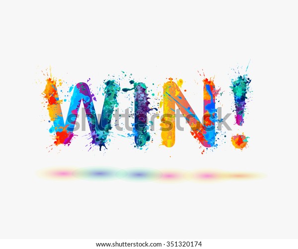 Word Win Rainbow Splash Paint Stock Vector (Royalty Free) 351320174 ...
