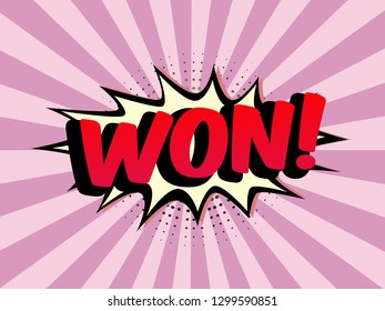 Word Won On Speech Bubbles Sunshine Stock Vector (Royalty Free ...