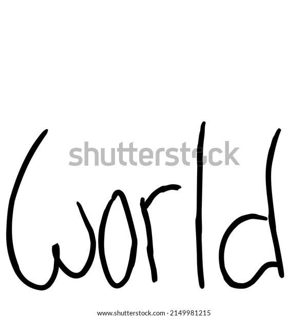 Word World Written Cheerful Theme Stock Vector (Royalty Free ...