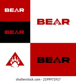 Wordmark Bear Logo Mountain Stock Vector (Royalty Free) 2199971917 ...