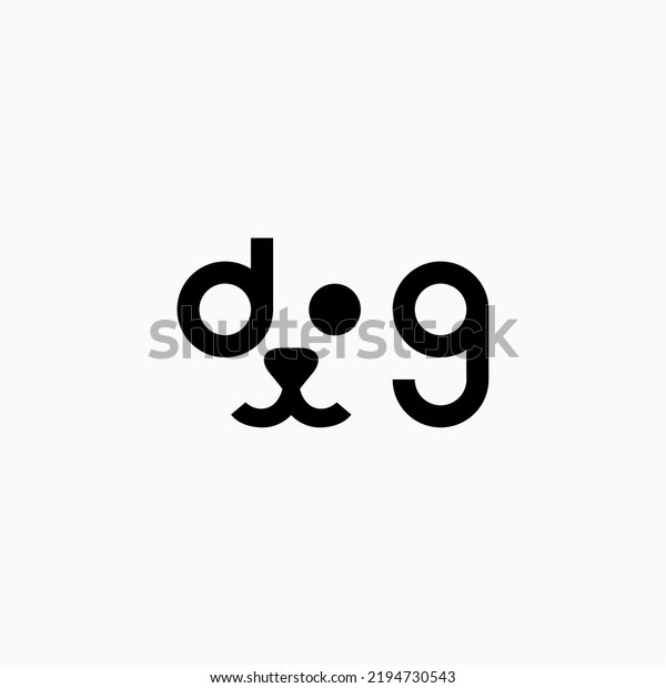 Wordmark Logo By Forming Dog Symbol Stock Vector (Royalty Free ...