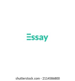 Wordmark Logo Design Essay Stock Vector (Royalty Free) 2114586800 ...