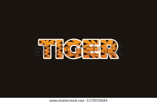 Wordmark Logo Forming Symbol Tiger Stock Vector (Royalty Free ...