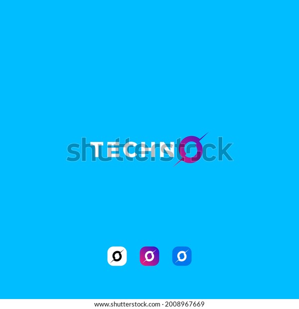 Wordmark Style Modern Technology Logo Stock Vector (Royalty Free ...
